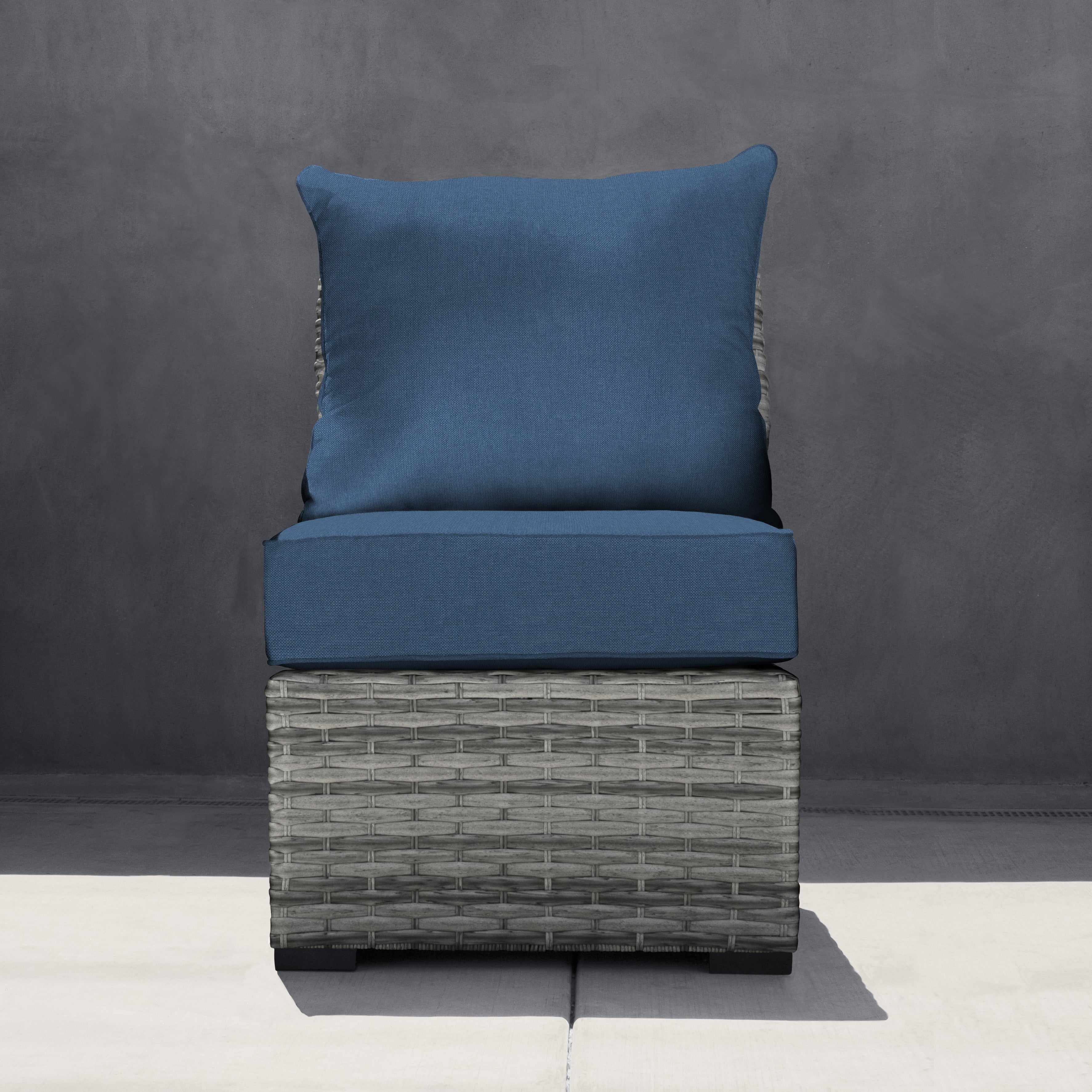 The Carmel Wicker Seat (armless) - Honeycomb Outdoor