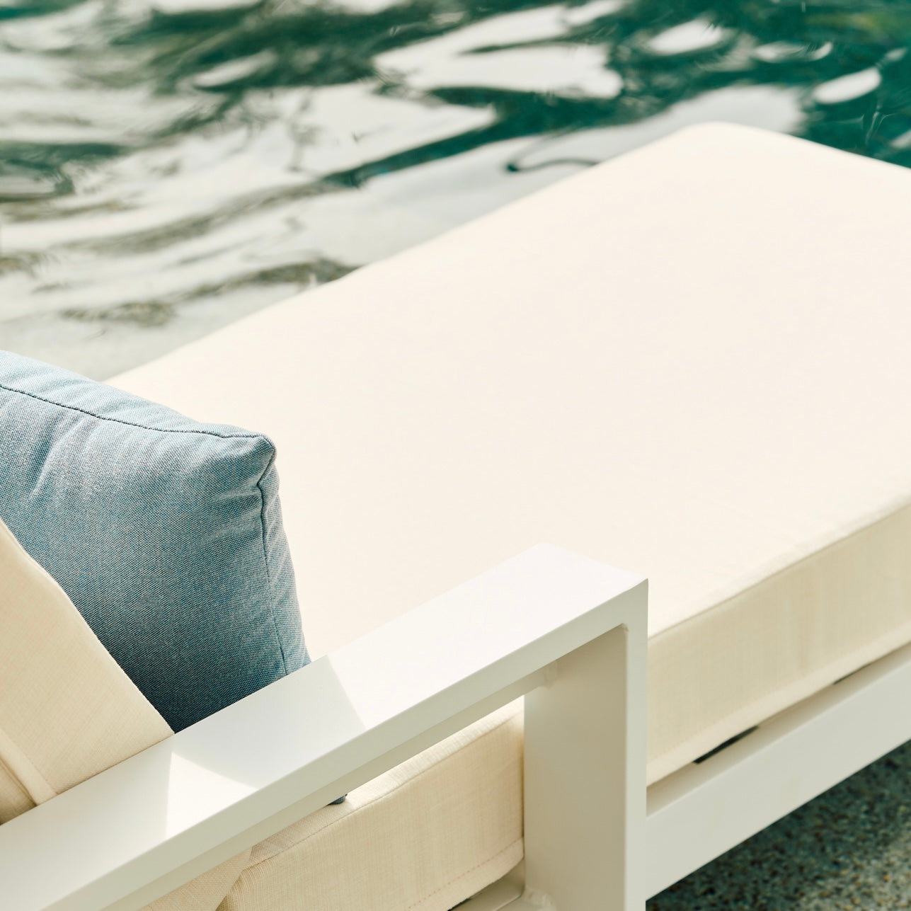 Poolside Chaise Lounge Cushion - Honeycomb Outdoor